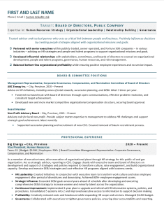 How to Write a Non-Profit or Corporate Board Resume - Career Impressions